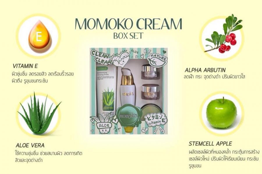 Momoko Facial Box Whitening Set - Lightening Acne and Wrinkles ...