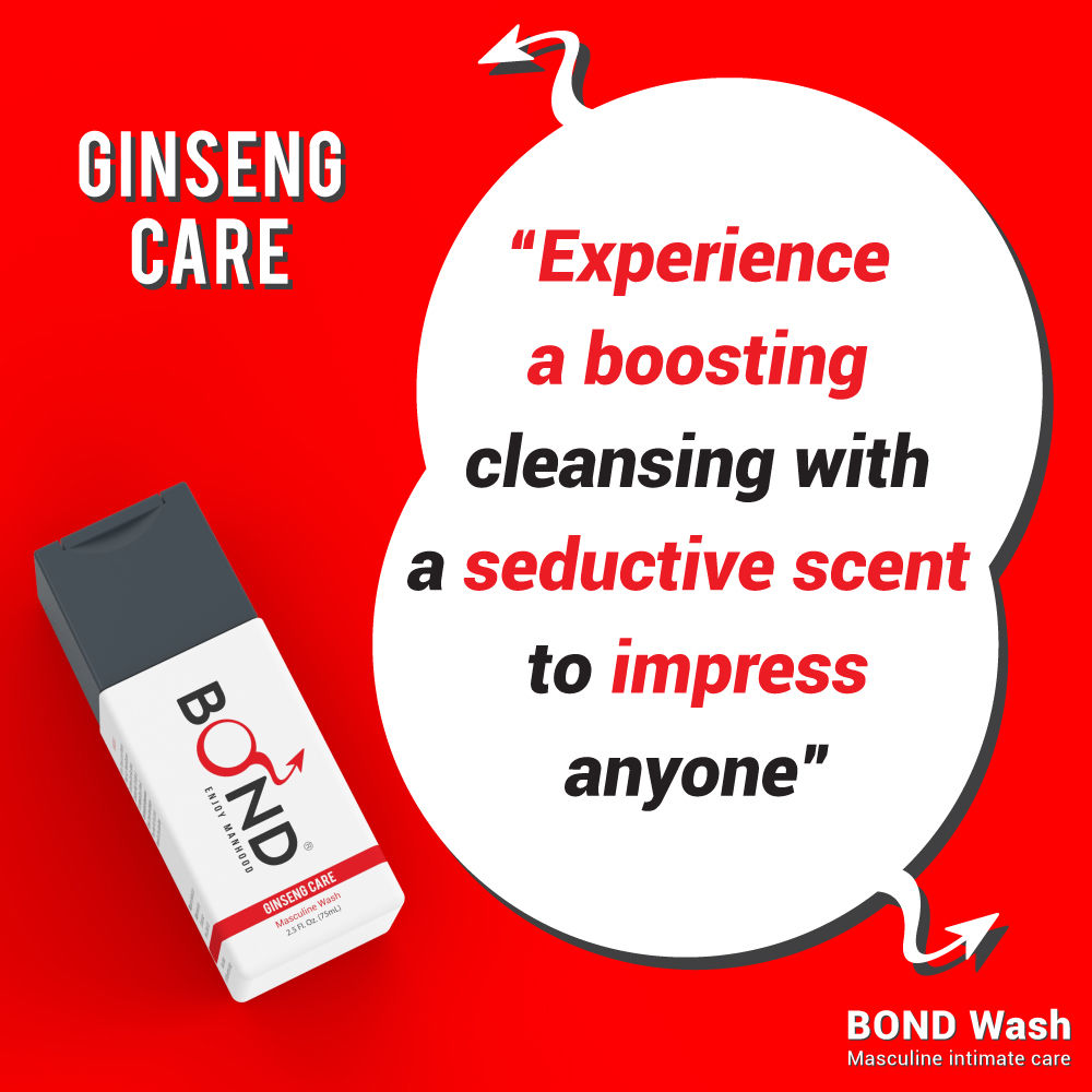 BOND Men's Intimate Wash Masculine Hygiene Care Product (Ginseng Care ...