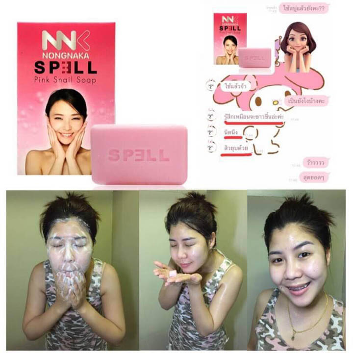 NNK NONGNAKA SPELL Pink Snail Soap – Thailand Best Selling Products ...