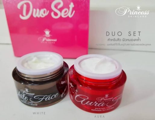 White Face Cream and Aura Face Cream by Princess White Skincare (Duo ...