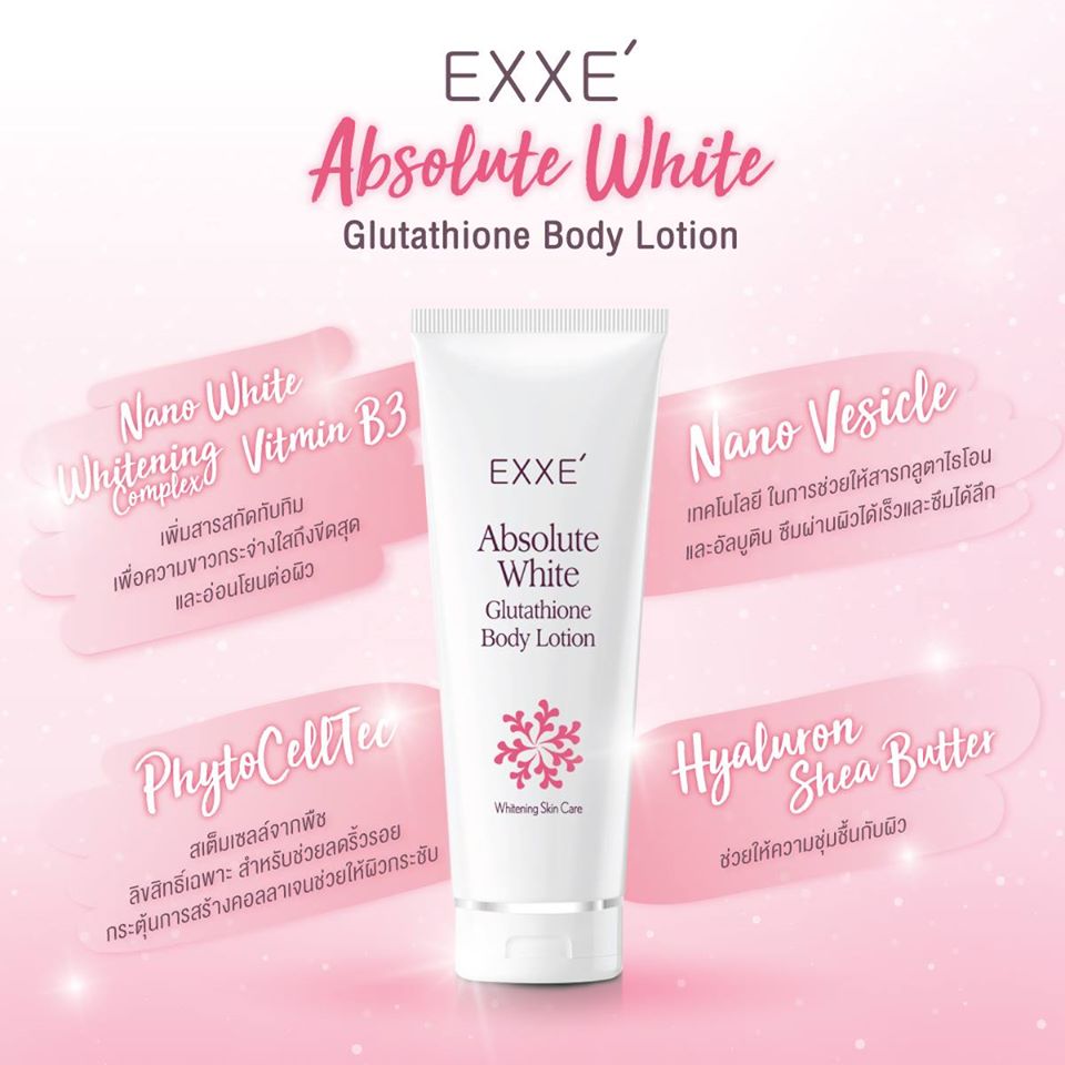 Exxe’ Absolute White Glutathione Body Lotion - Thailand Best Selling ...