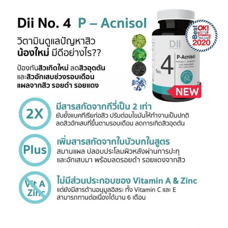 Dii No.4 P-Acnisol - Thailand Best Selling Beauty Products - No.1 ...