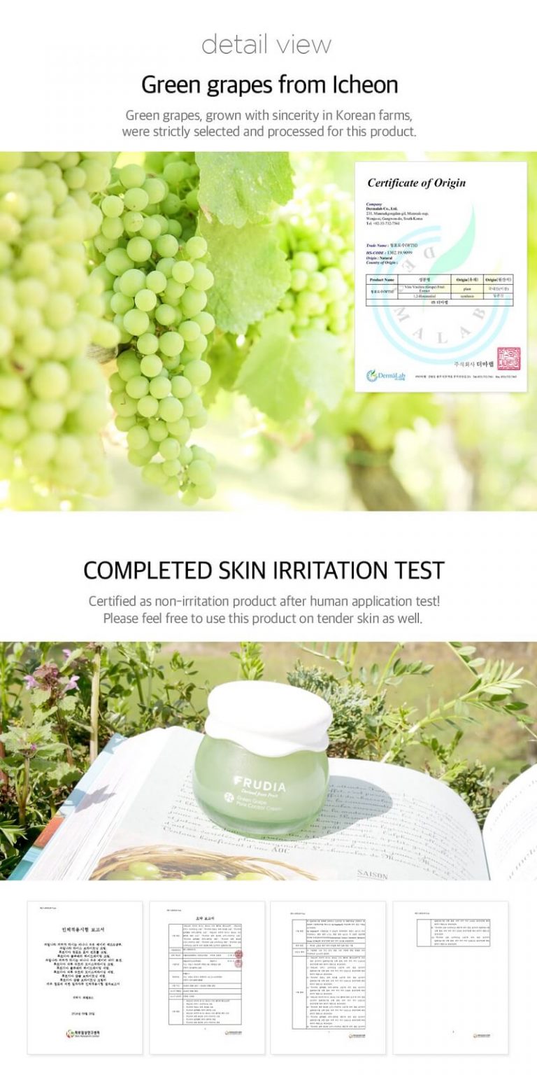 Frudia Green Grape Pore Control Cream - Thailand Best Selling Beauty Products - No.1 Online ...
