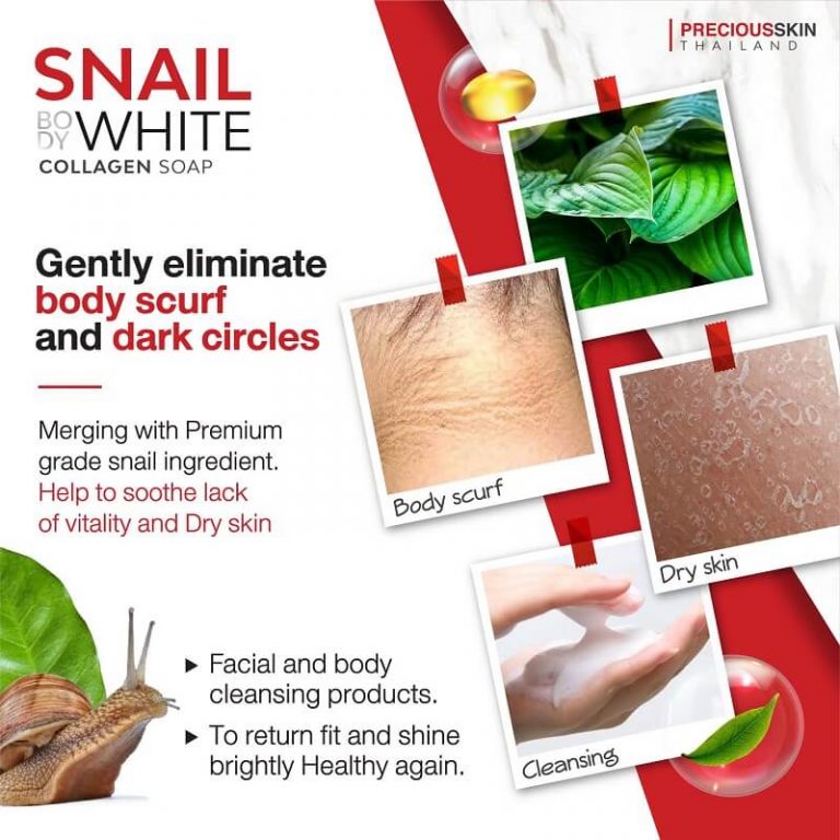 Snail Body White Collagen Soap by Precious Skin - Thailand Best Selling ...
